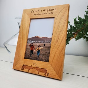 Custom Personalized Picture Frame, Custom Engraved Wood Photo Frame ...