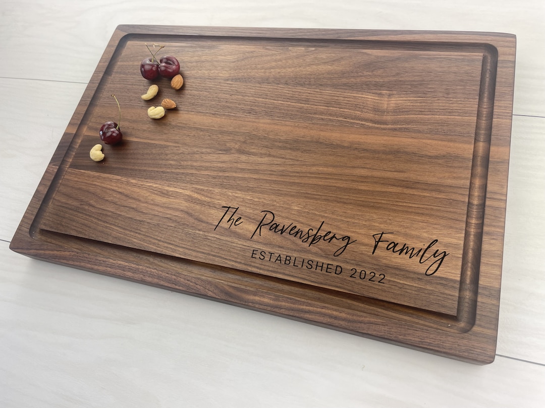 Personalized Butcher Block Cutting Board, Engraved Butcher Block ...