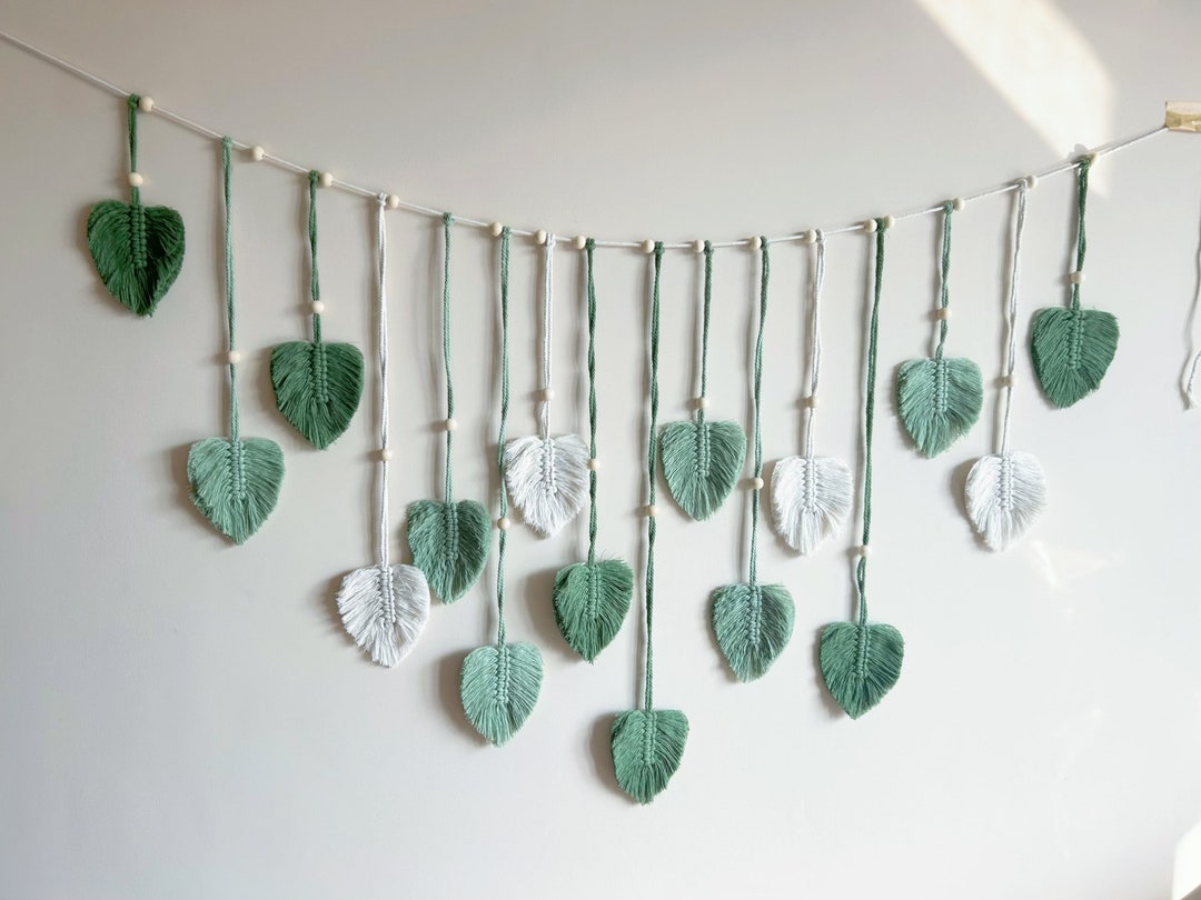 Large Leaf Macrame Wall Hanging, Macrame Wall Art, Wall Tapestry ...