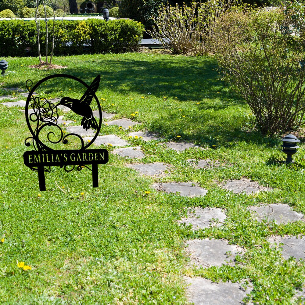 Custom Metal Garden Sign, Custom Family Name Sign, Outdoor Personalized ...