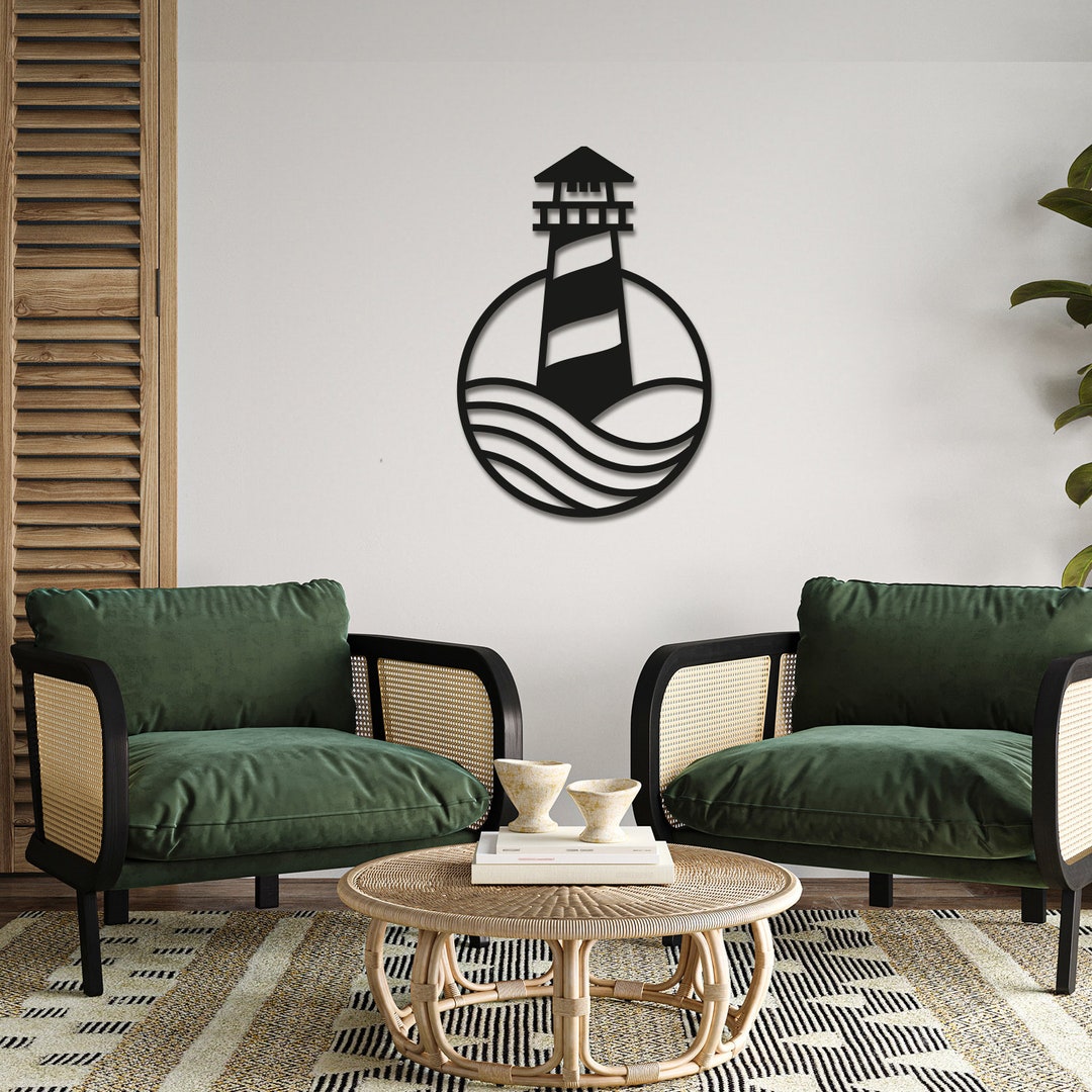 Lighthouse Metal Wall Art Decor, Lighthouse, Lighthouse Art, Nautical ...