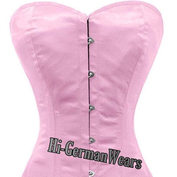 Pink Black Corset Etsy