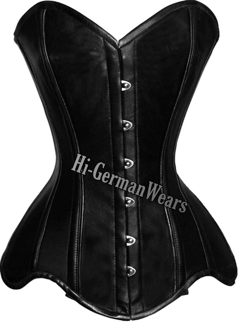 Women Leather Overbust Corsets Steel Boned Overbust Waist Etsy