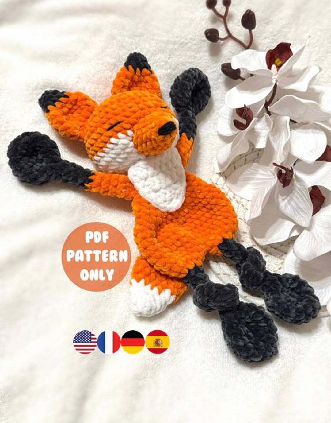 Fox Comforter. Love Snuggler. Amigurumi. Crochet. PDF. Animal. Sleepy ...