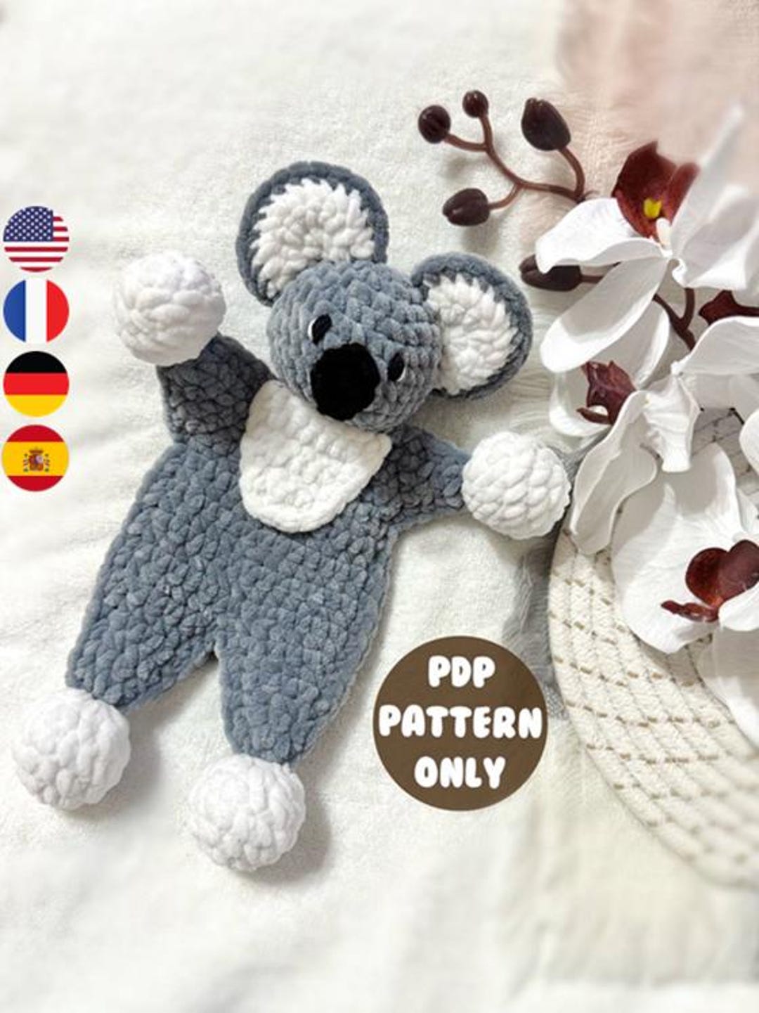 Mini Koala Comforter. Snuggler. Amigurumi. Crochet. PDF. Animal. Sleepy ...