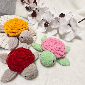 The Little Rose Turtle. Crochet. Amigurumi. Pattern. Tutorial. Flower ...