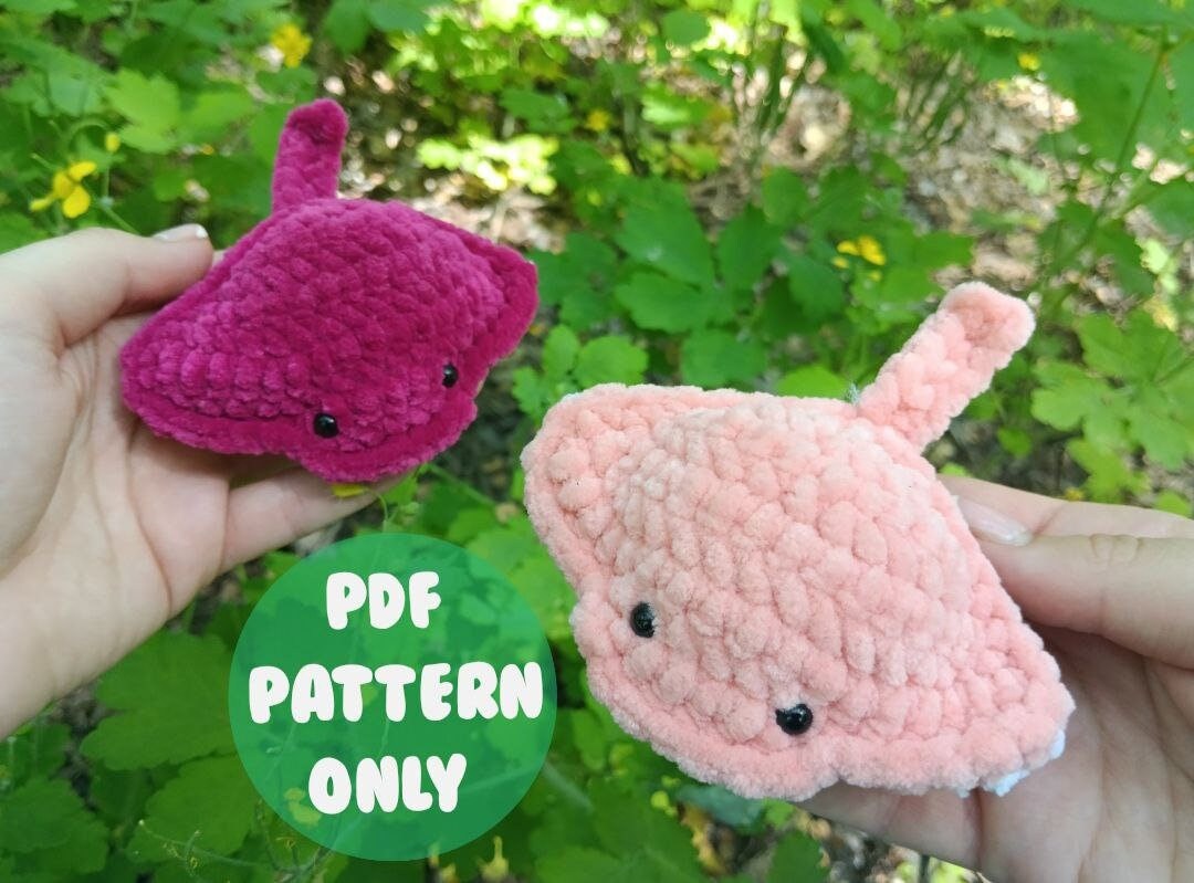 Pattern. Tutorial. Small Easy Stingray. Crochet. - Etsy