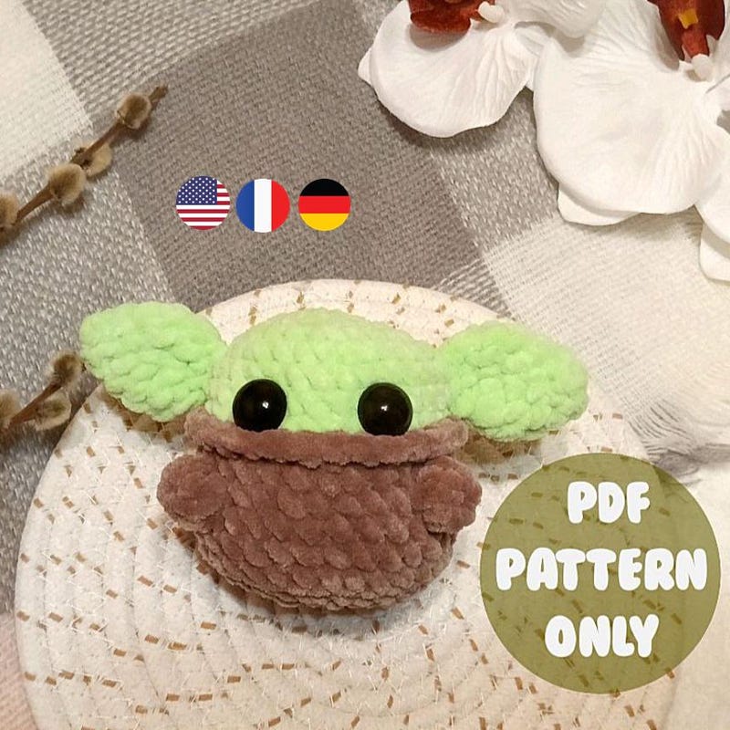 Yoda crochet pattern - Etsy