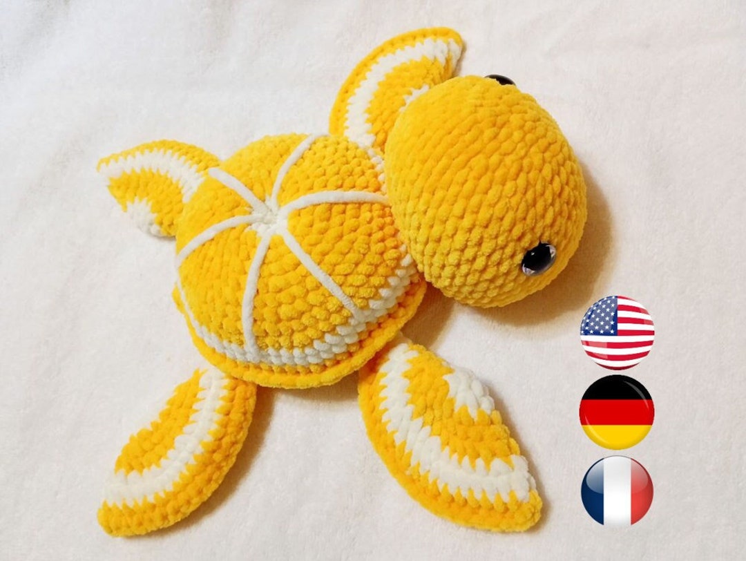 Turtle Lemon Crochet Pattern/tutorial. Crochet. Amigurumi. PDF. Plush ...