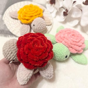 The Little Rose Turtle. Crochet. Amigurumi. Pattern. Tutorial. Flower ...