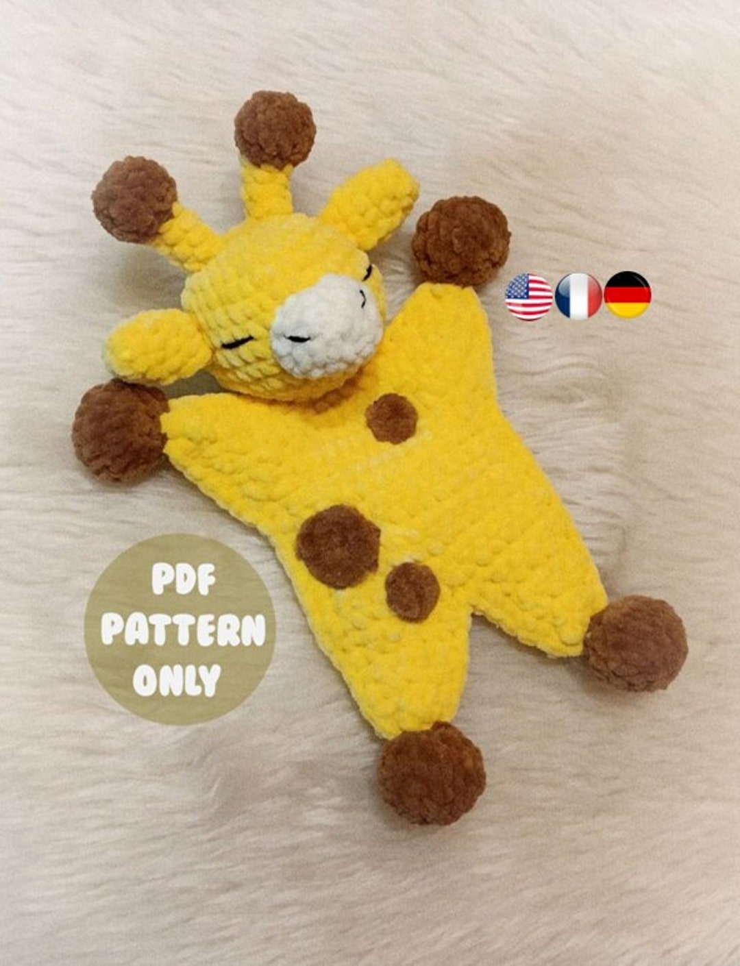 Mini Giraffe Comforter. Giraffe Snuggler. Amigurumi. Crochet. PDF ...