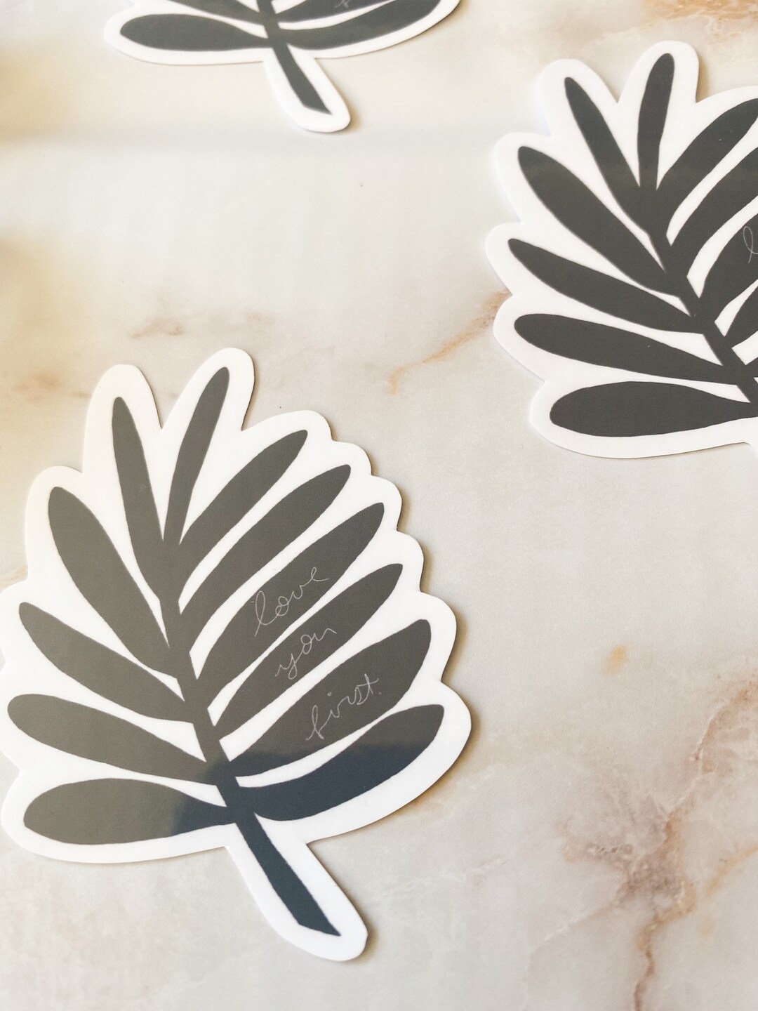 Minimal Fern Sticker, Die Cut Plant Sticker, Black Fern Sticker ...