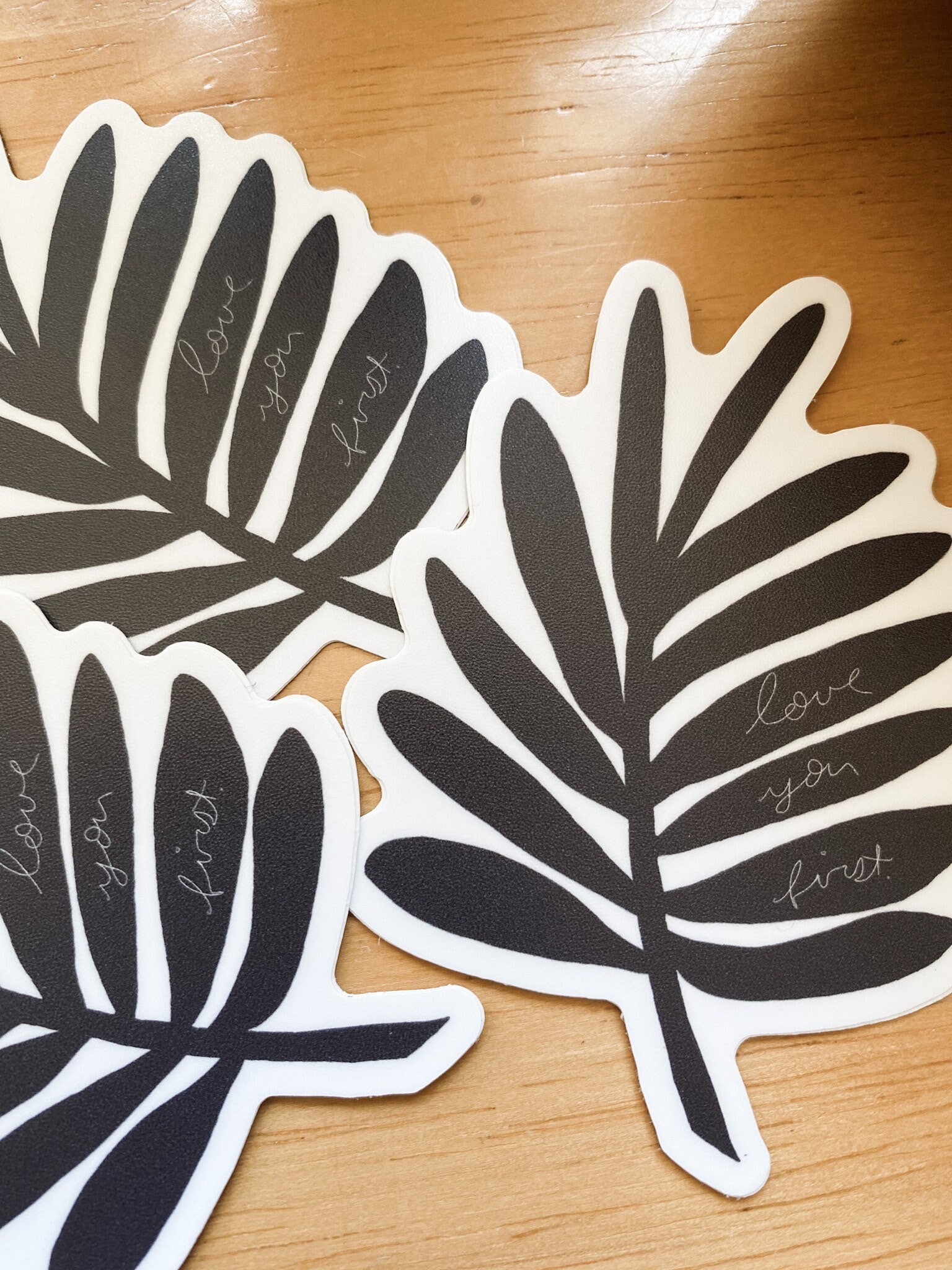 Minimal Fern Sticker Die Cut Plant Sticker Black Fern | Etsy