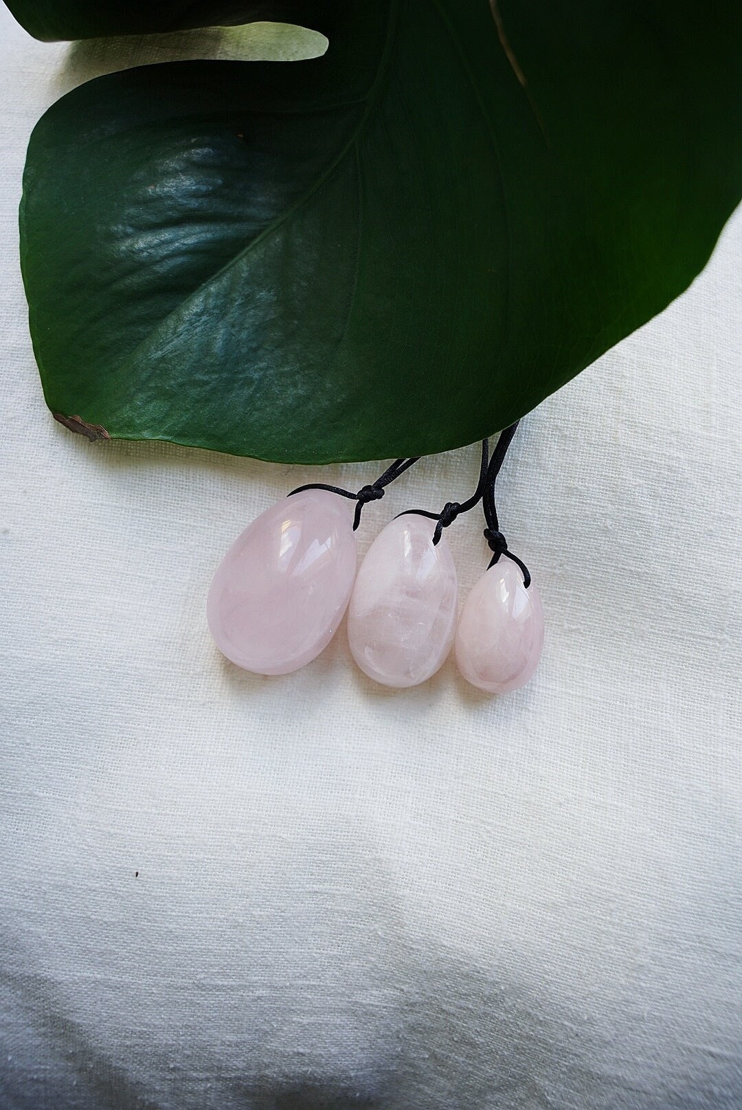 Rose Quartz Yoni Egg Set With Massage Stick Healing Stones for a ...