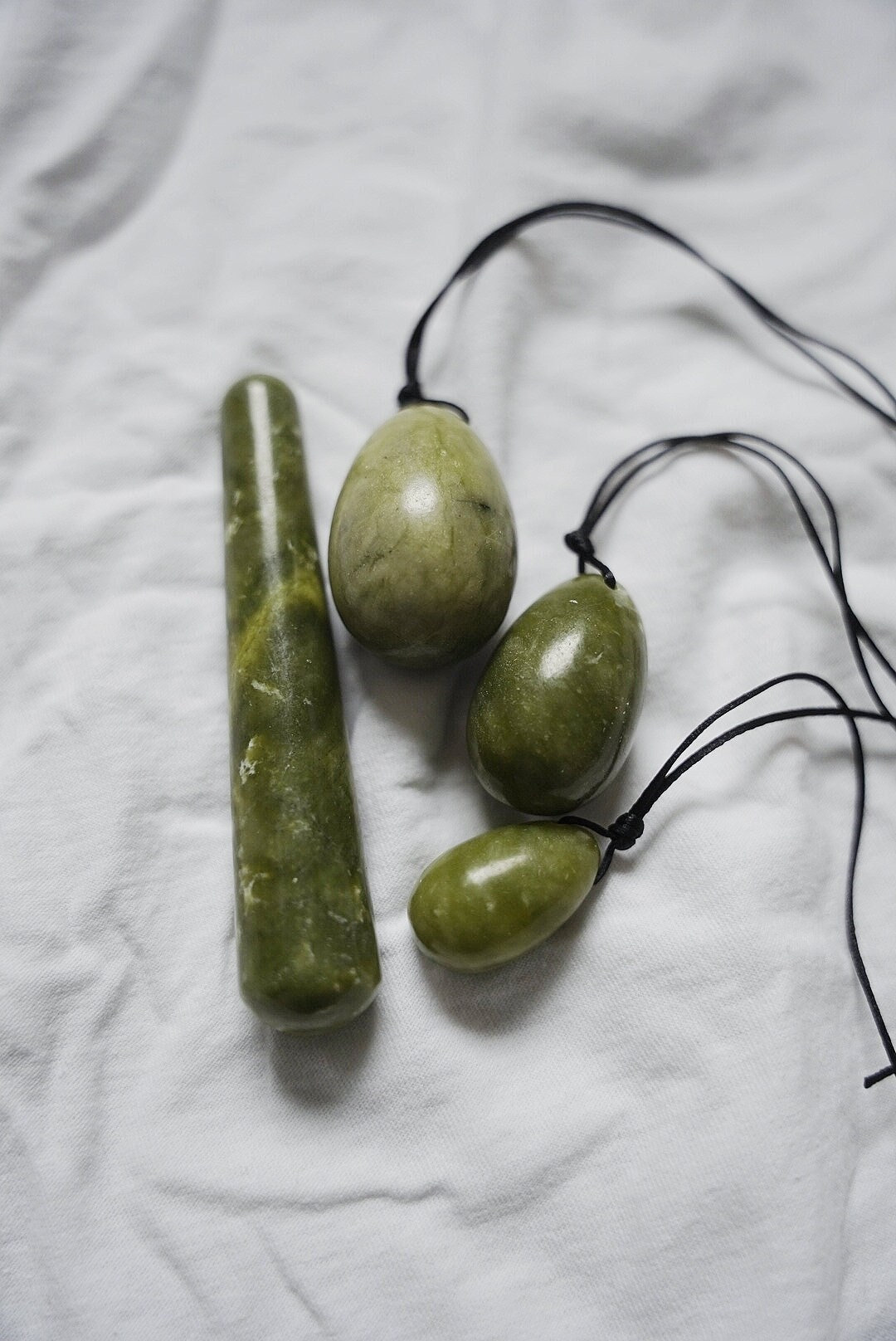 Helu Jade Yoni Egg Set With Massage Stick Healing Stones for a - Etsy