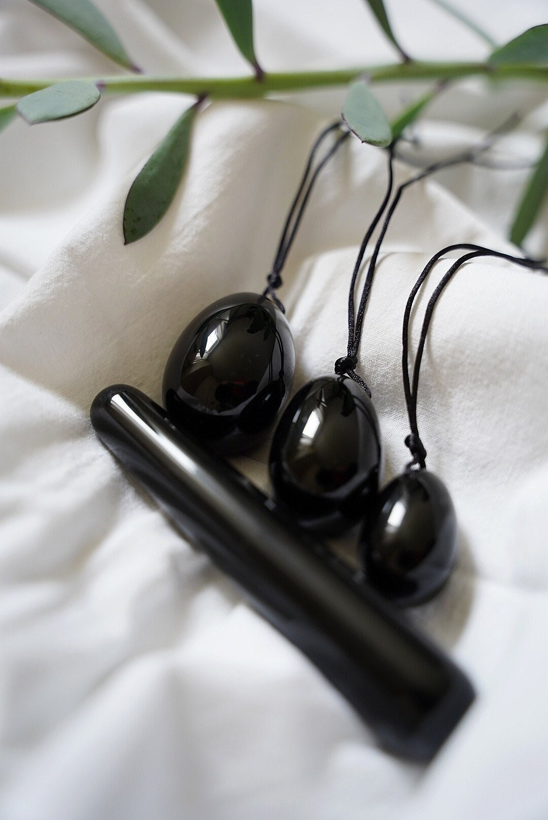 Obsidian Yoni Egg Set With Massage Stick Healing Stones For Holistic Health Etsy