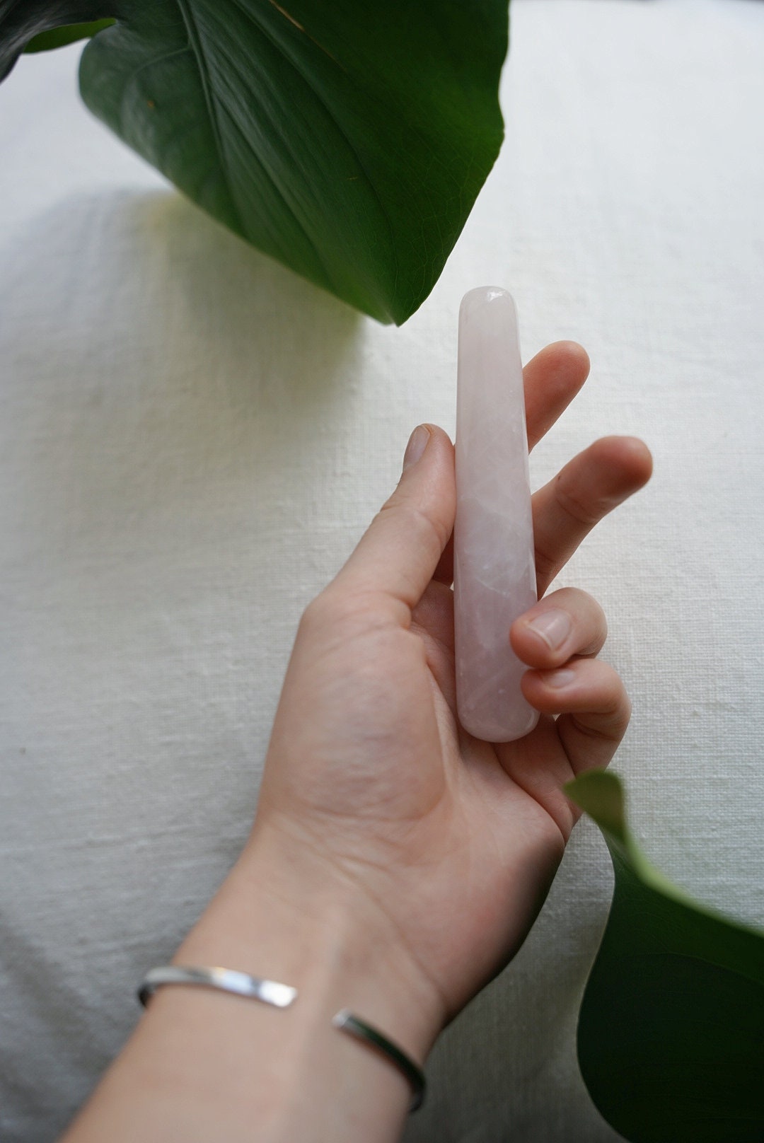 Rose Quartz Yoni Egg Set With Massage Stick Healing Stones for a ...