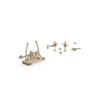 Catapult Laser Cut Files, Da Vinci Catapult, SVG File, Vector Cut ...