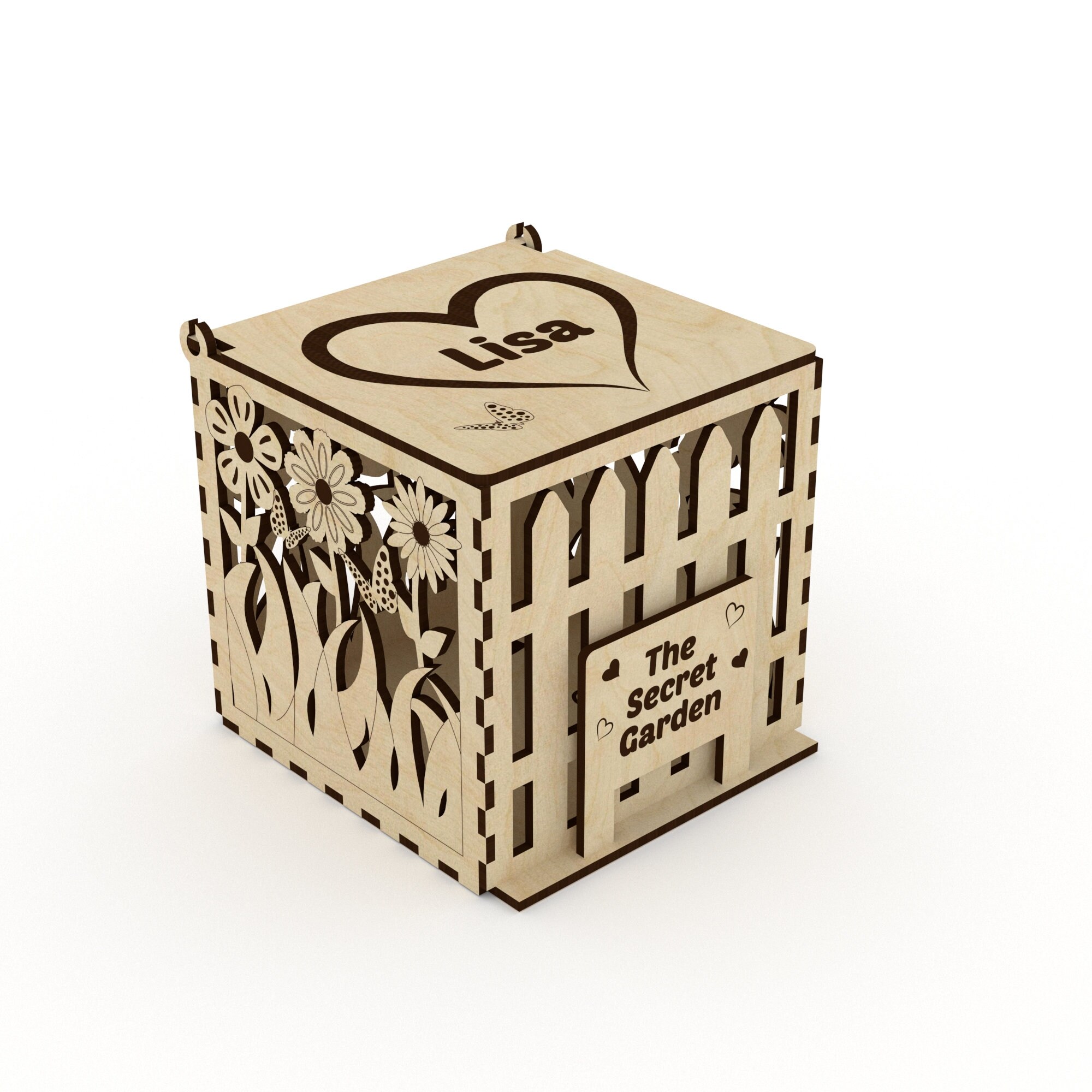Customized Gift Box SVG, Laser Cut Gift Box Files, Glowforge File ...