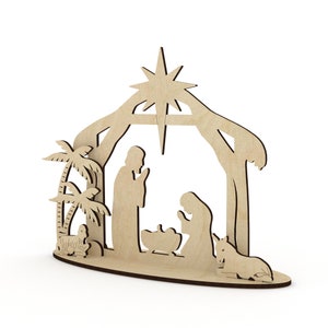Nativity Scene, Christmas Gift, Laser Cut Files, Christmas Holy Night ...