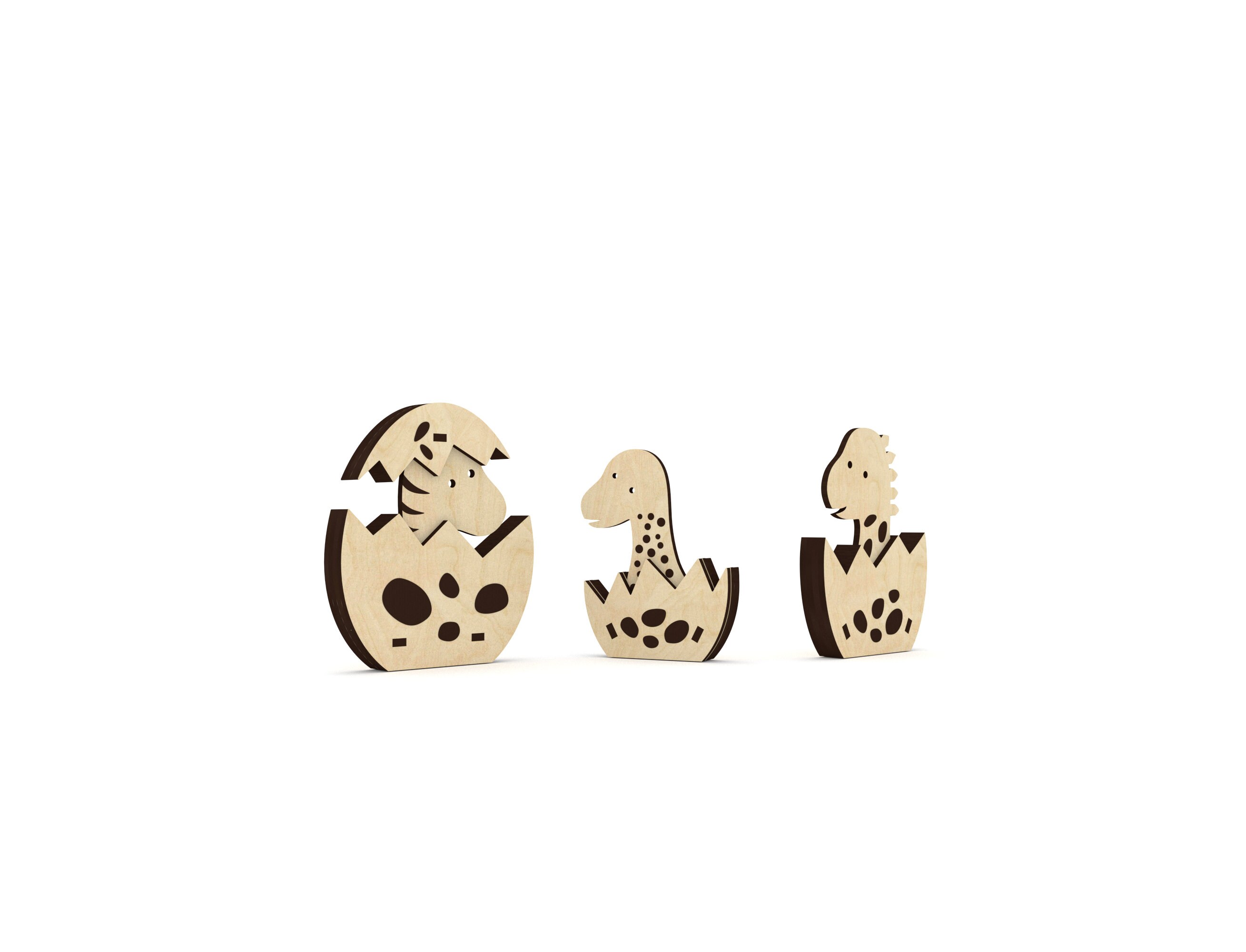 Layered Dino Eggs Laser Cut File, 3D Puzzle, Vector for CNC, Vector ...