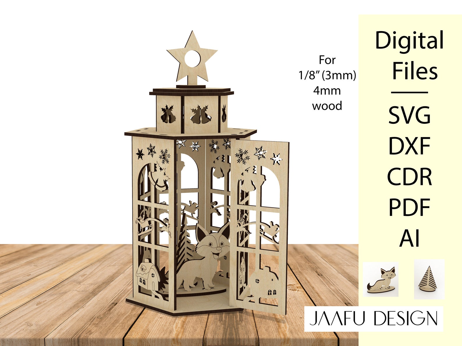 Lantern Laser Cut File, Christmas Lantern, Lantern SVG, Lantern for ...