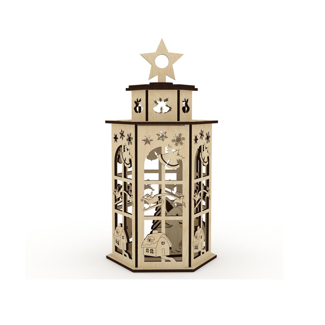 Lantern Laser Cut File Christmas Lantern Lantern SVG | Etsy Canada