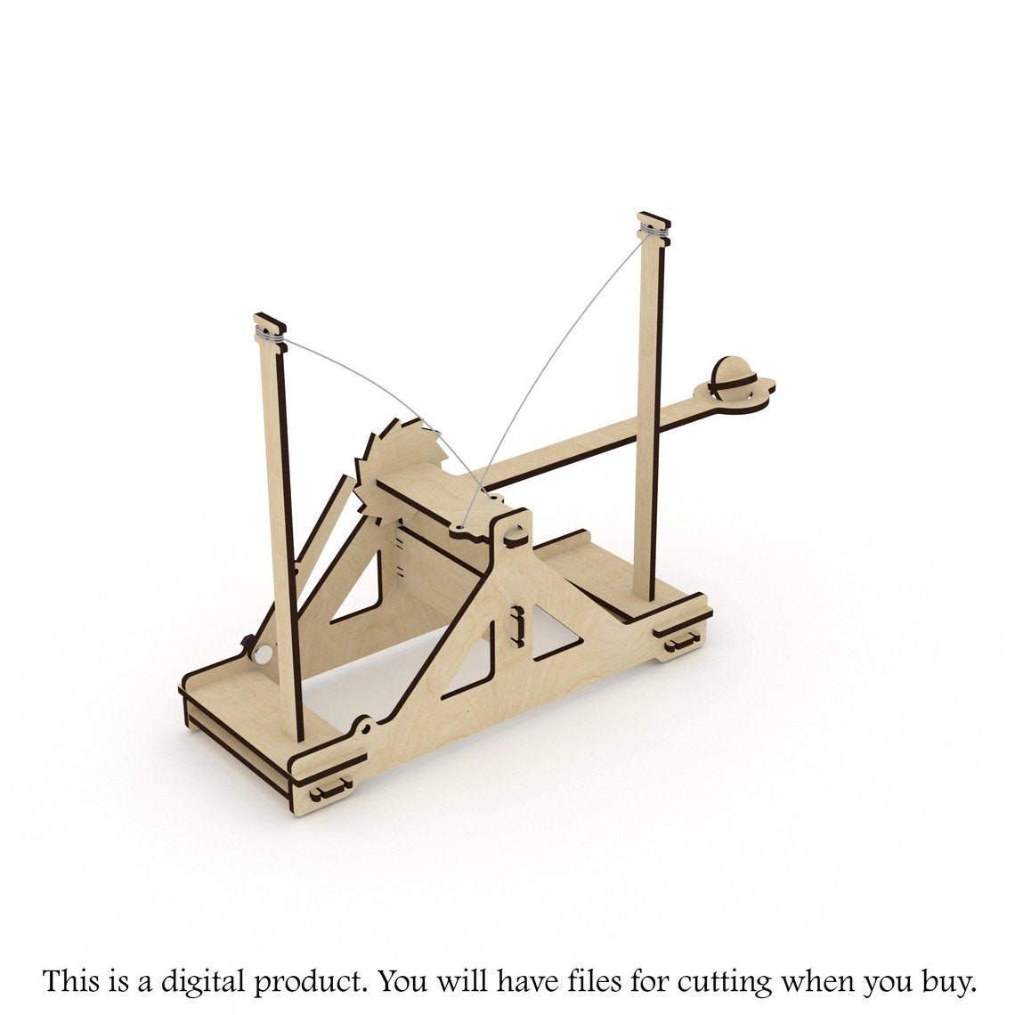 Catapult Laser Cut Files, Da Vinci Catapult, SVG File, Vector Cut ...