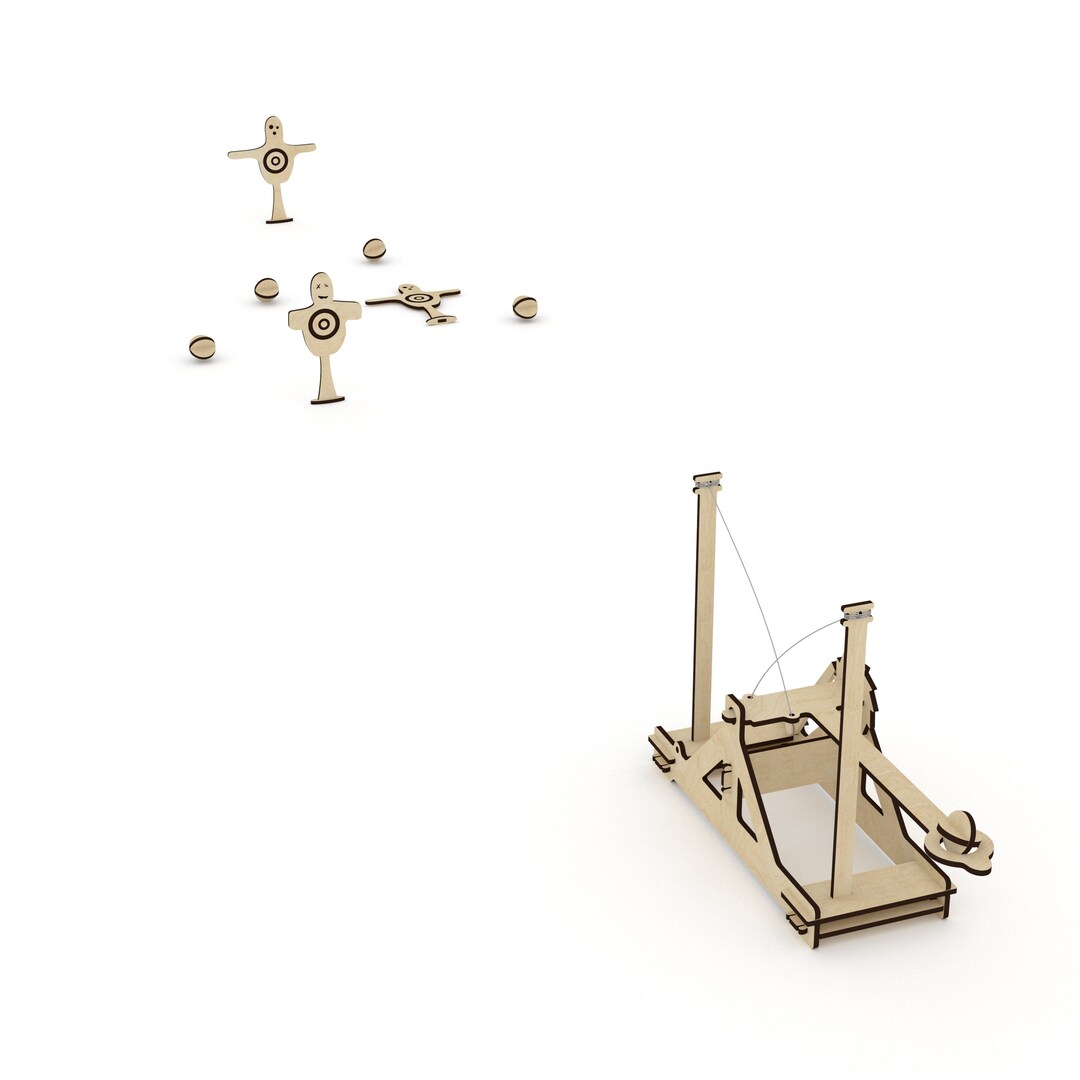 Catapult Laser Cut Files Da Vinci Catapult SVG File Vector - Etsy