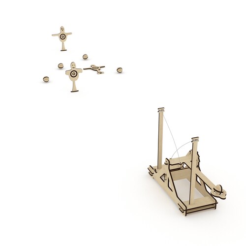 Catapult Laser Cut Files Da Vinci Catapult SVG File Vector - Etsy
