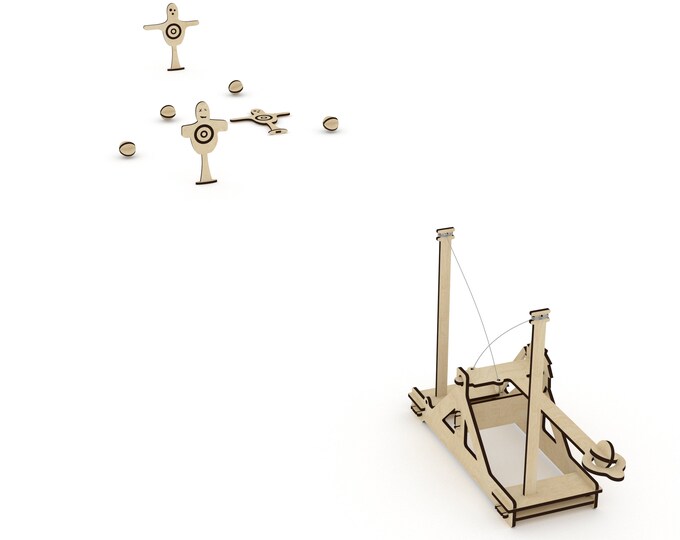 Catapult Laser Cut Files Da Vinci Catapult SVG File Vector - Etsy