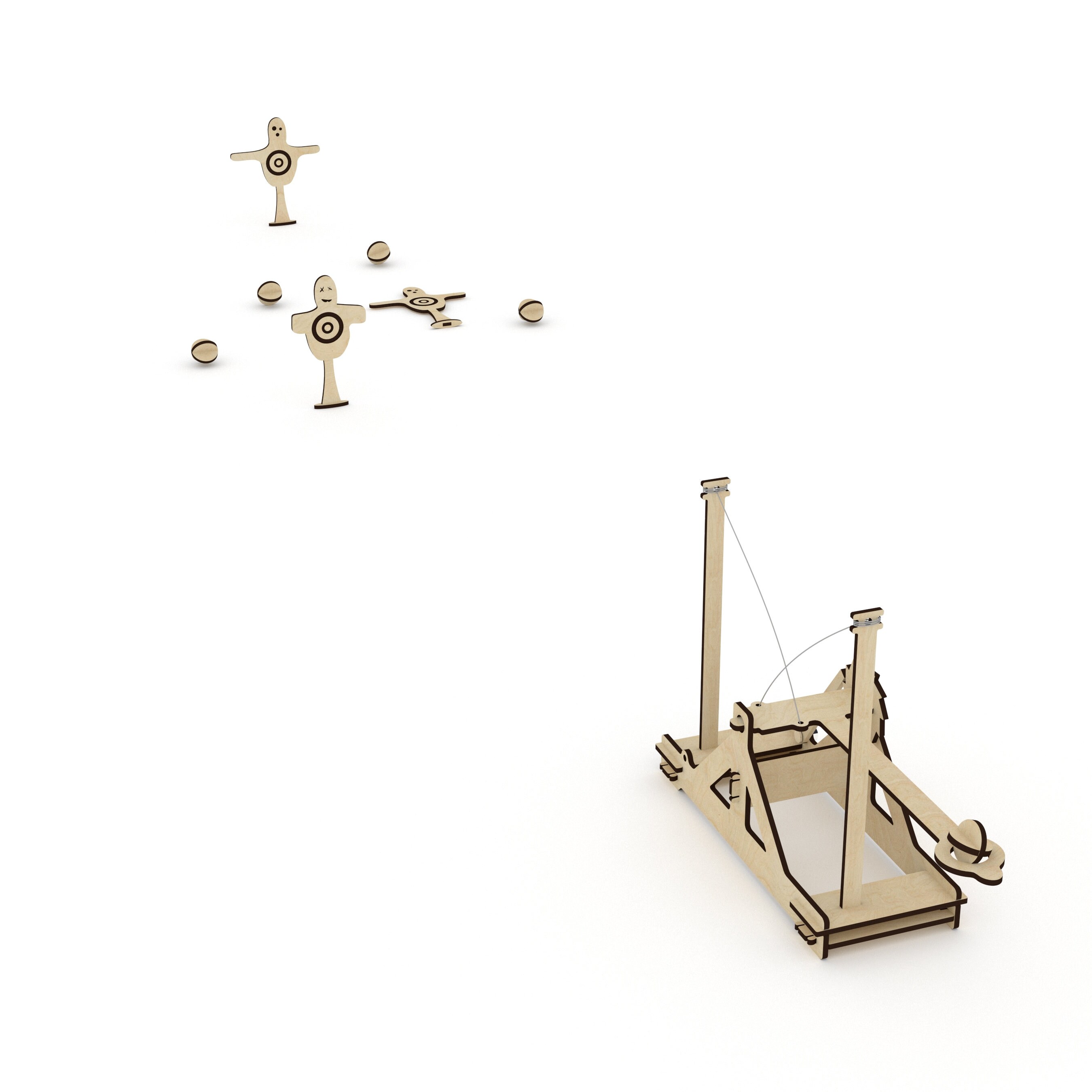 Catapult Laser Cut Files Da Vinci Catapult SVG File Vector - Etsy