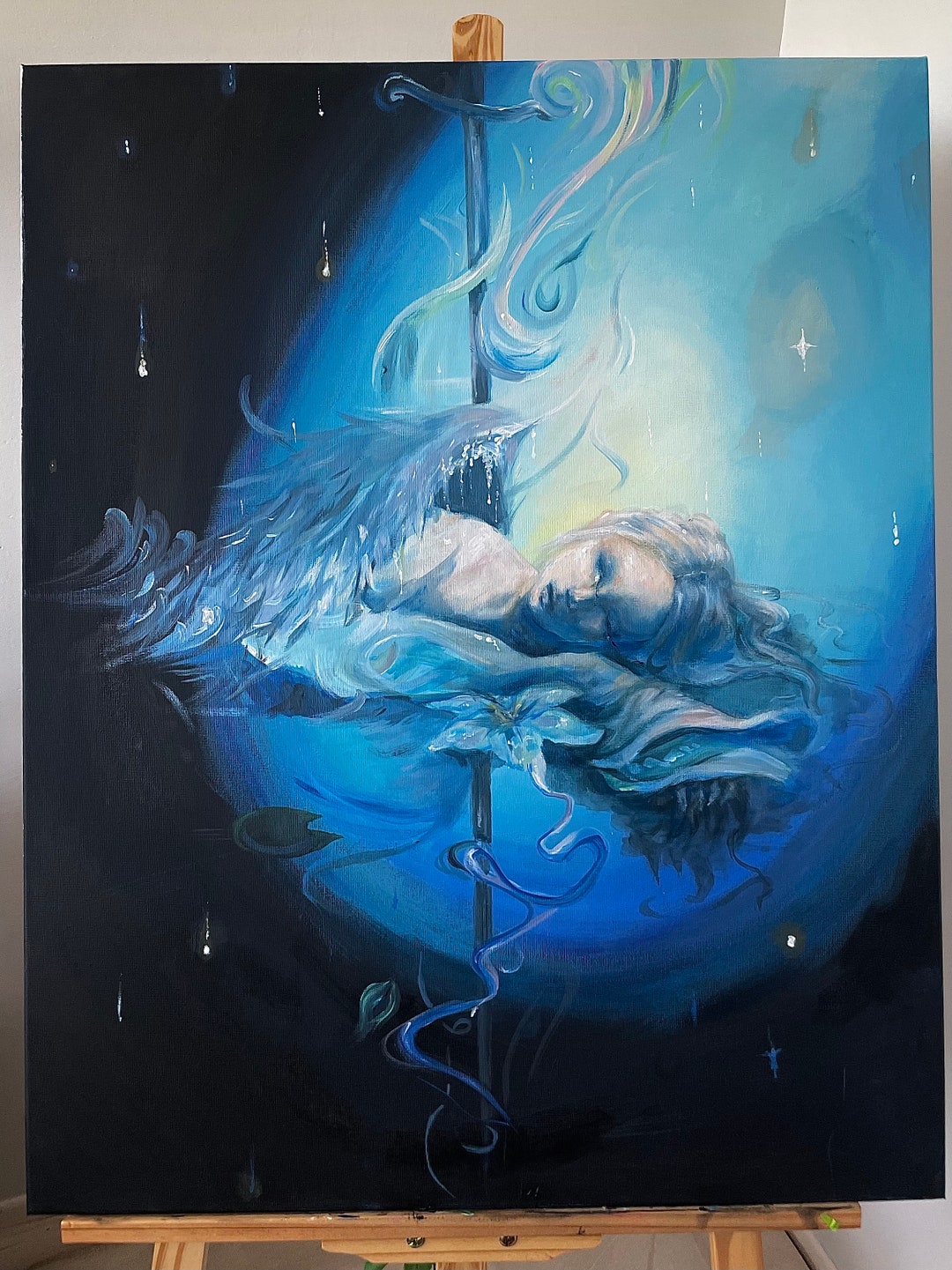 Sleeping Angel (print) - Etsy