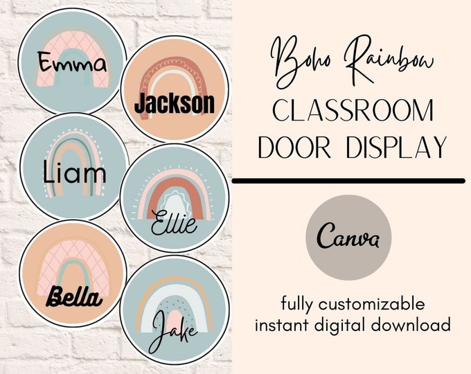 Boho Classroom Name Tags / Printable Name Tags / Boho - Etsy
