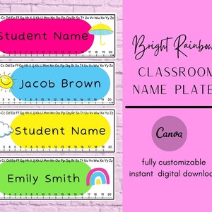 Printable Name Tags / Printable Label / Canva Template / - Etsy