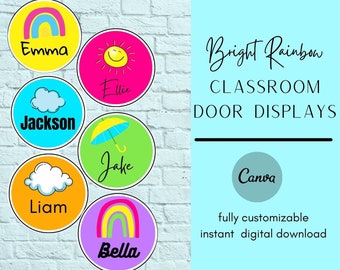 Printable Name Tags / Classroom Decor / Canva Template / | Etsy