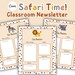 Classroom Newsletter Editable Template for Teacher / Zoo Safari Theme ...