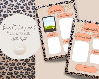Meet the Teacher Leopard - Etsy