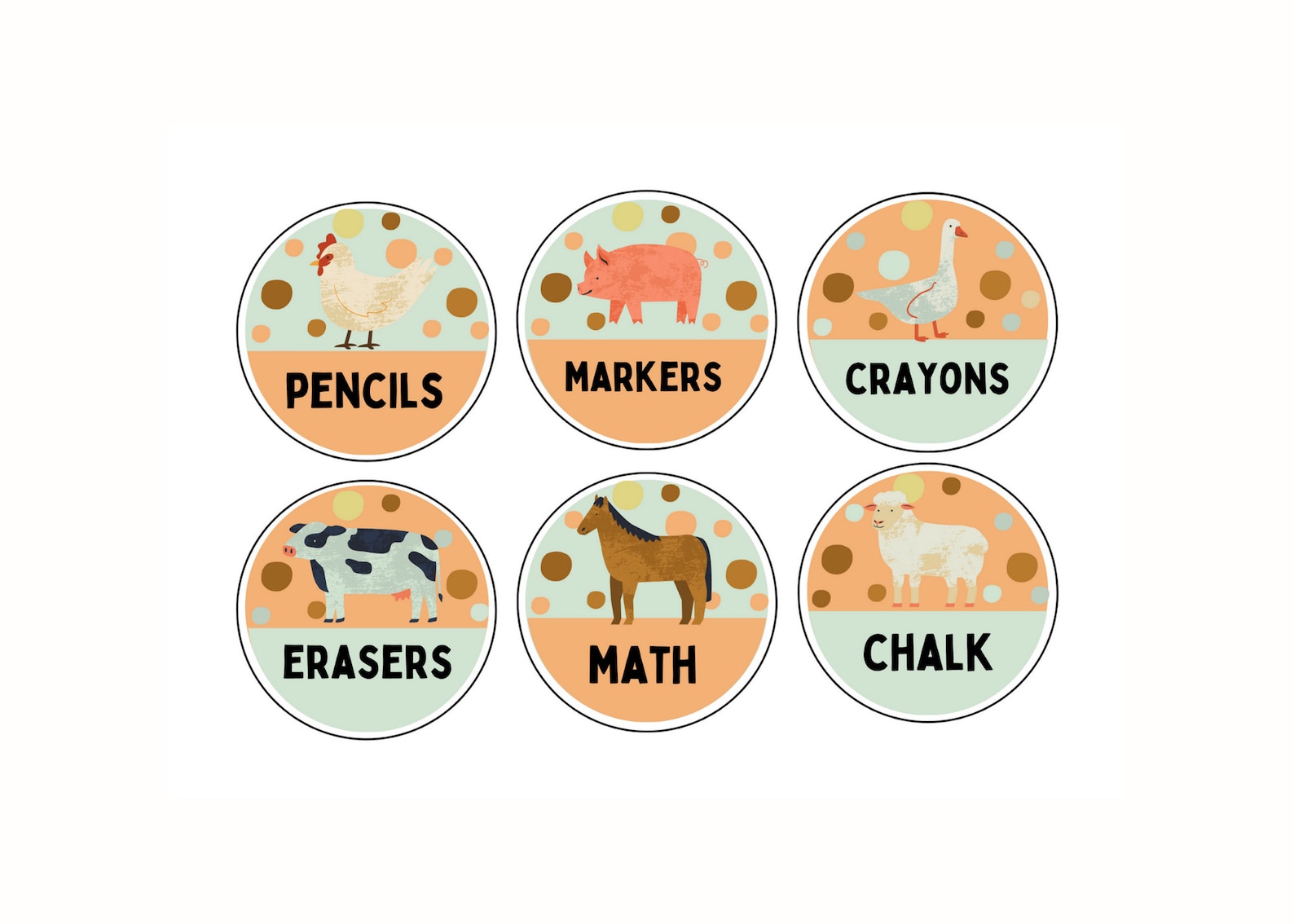 Farm Animals Classroom Name Tags / Printable Name Tags / Barn Theme ...