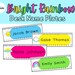 Printable Name Tags / Printable Label / Canva Template / Bright Rainbow ...