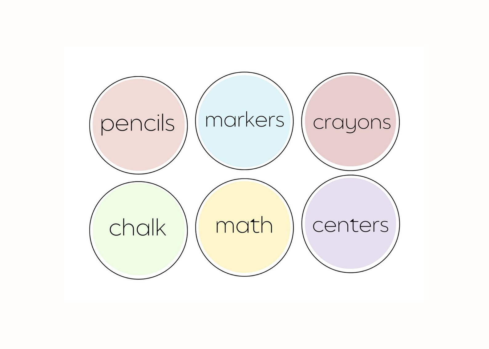 Pastel Colors Calming Classroom Name Tags / Printable Name Tags ...
