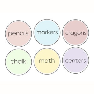 Pastel Colors Calming Classroom Name Tags / Printable Name Tags ...