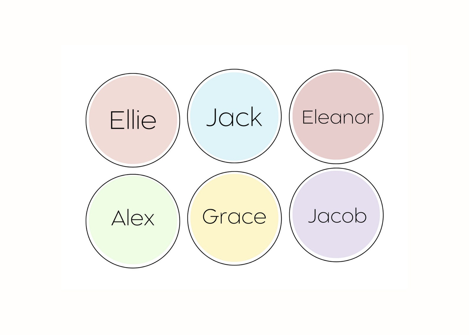 Pastel Colors Calming Classroom Name Tags / Printable Name Tags ...