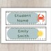 Beach Bum Ocean Themed Classroom Name Tag Templates for Teachers ...