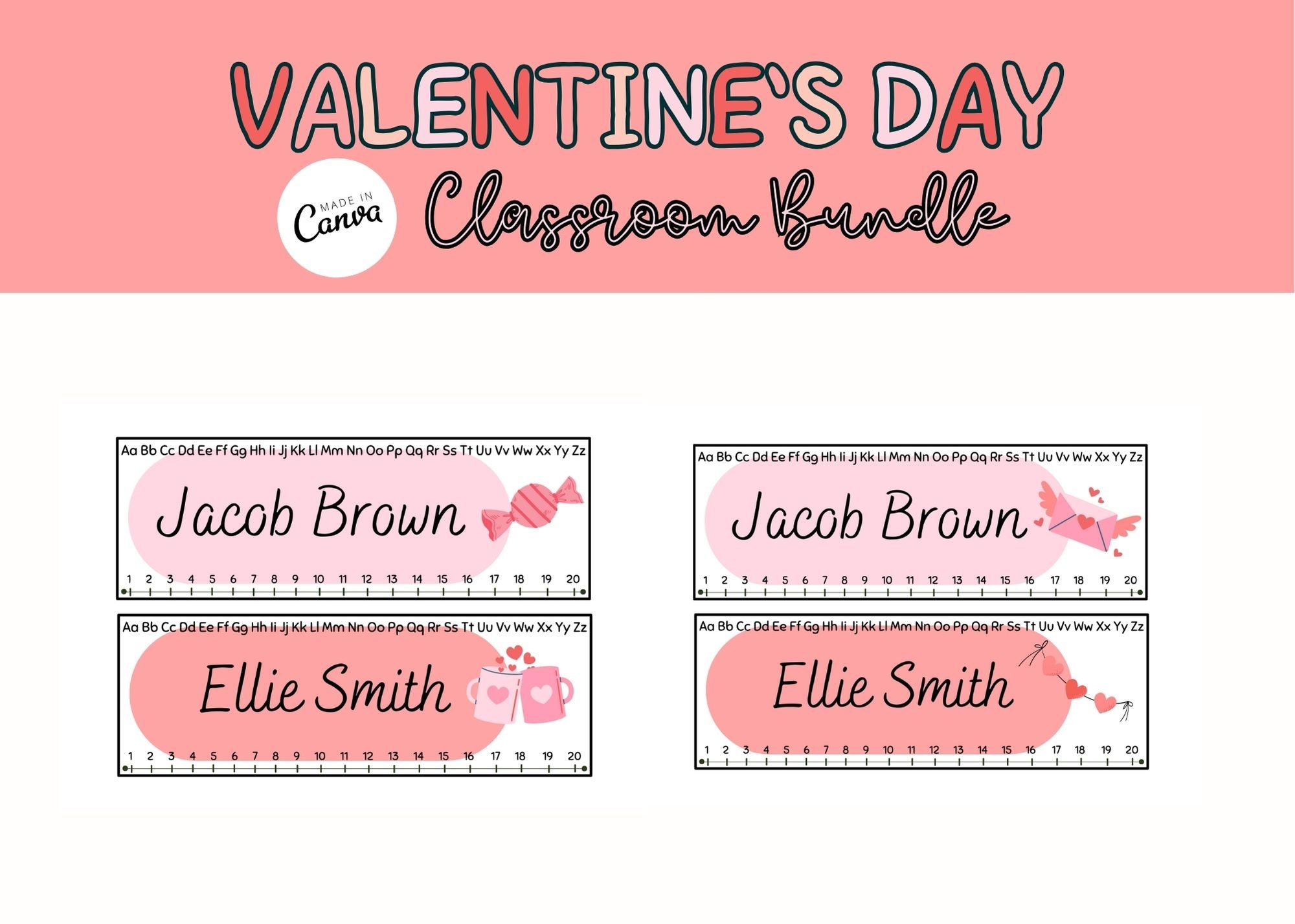 Editable Valentine's Day Labels and Classroom Decor for Elementary ...