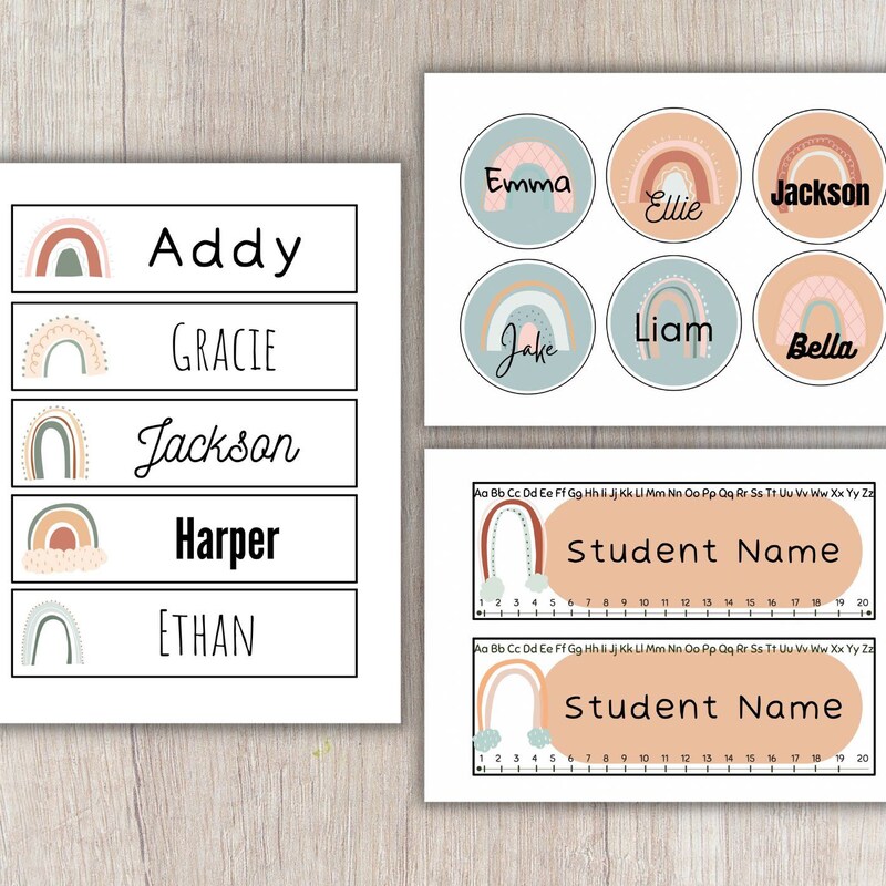 Boho Rainbow Classroom - Etsy