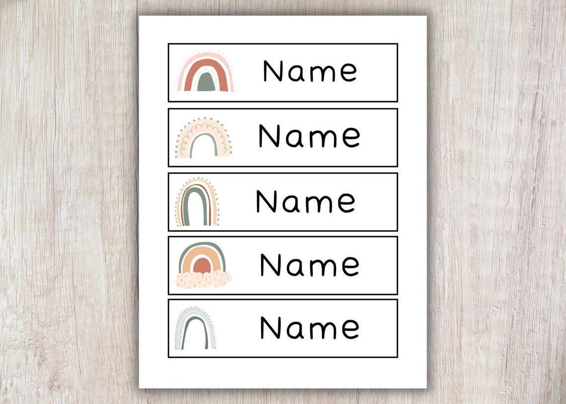 Boho Classroom Name Tags / Printable Name Tags / Boho - Etsy