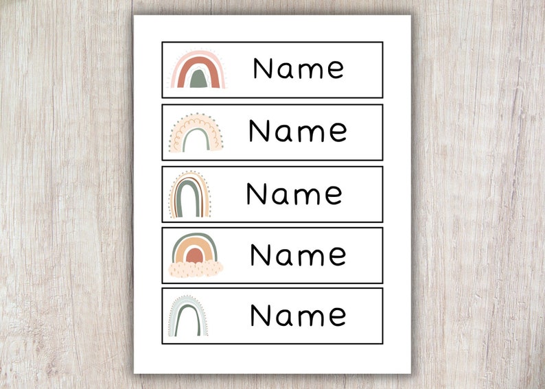 Boho Classroom Name Tags / Printable Name Tags / Boho - Etsy