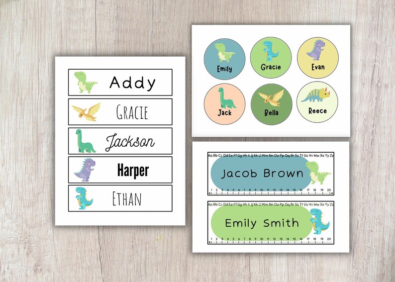 Editable Dinosaur Labels & Name Tags for Elementary School - Etsy