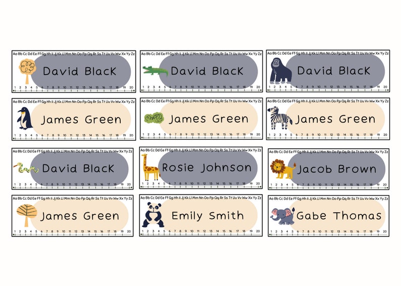 Zoo Safari Classroom Desk Labels / Elementary School Name Plates ...
